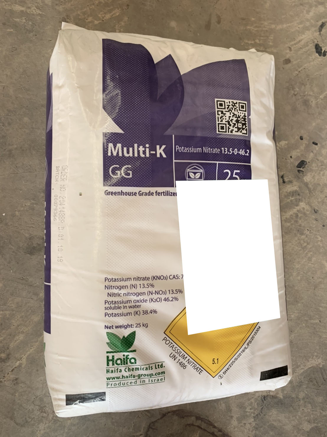 ยกกระสอบ KNO3 Potassium Nitrate ปุ๋ยเกล็ด Haifa Multi K GG (NPK 13.5-0 ...