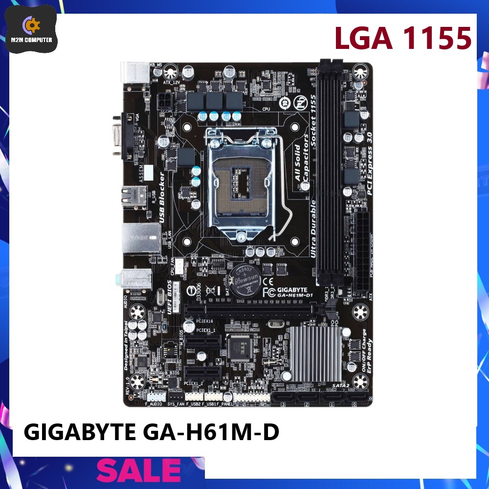 Mainboard/Gigabyte GA-H61M-D1/ (LGA1155 socket)DDR3/GEN2-3 | Lazada.co.th