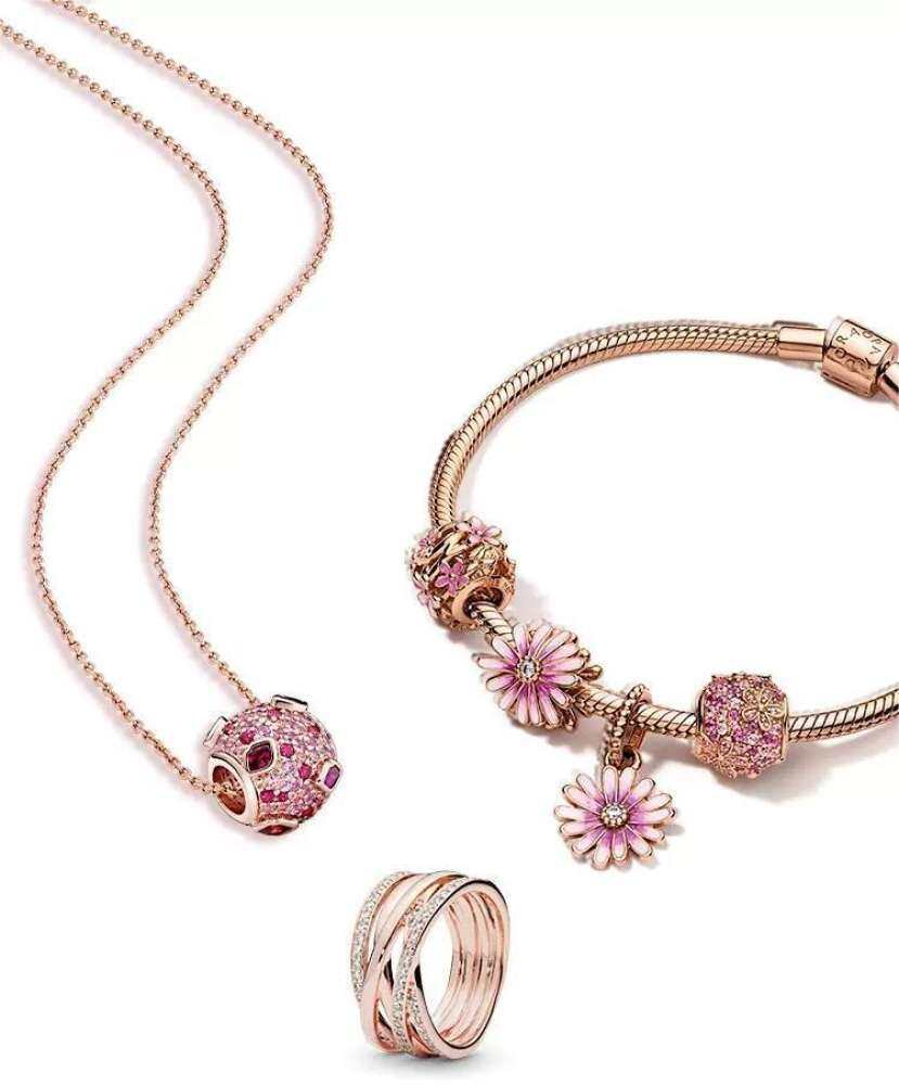 ของแท้ 100Pandora ring Pandora rose gold intertwined ring 180919CZ ...