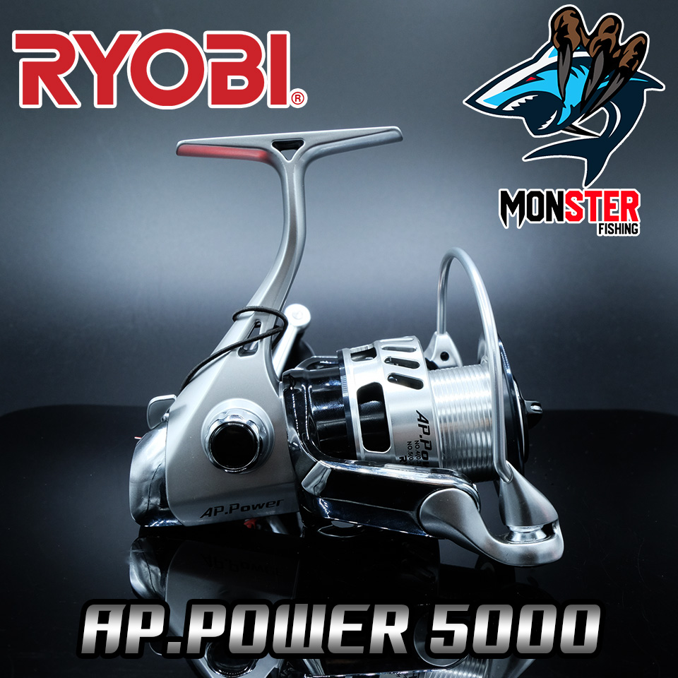 รอกสปินนิ่งเรียวบิ RYOBI AP.POWER 400050006000800010000 ( BLACK SILVER) - MonSter Fishing - ThaiPick