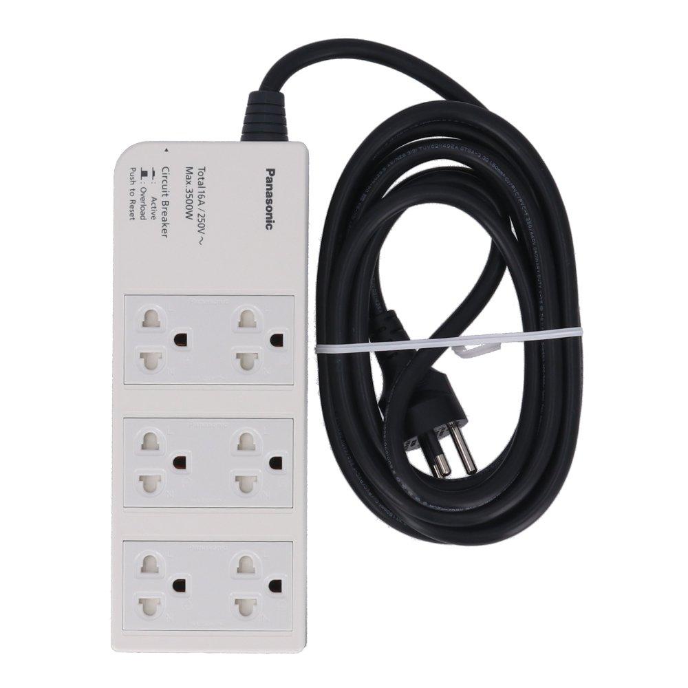 (WOW) PLUG (ปลั๊กไฟ) PANASONIC 3 SOCKET 2 USB PORT 3.0 METER WCHG ...