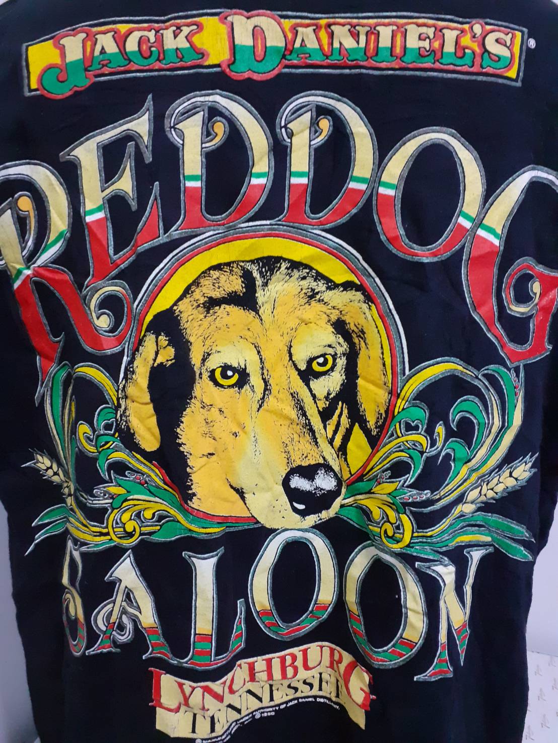 Vintage No.710*เสื้อยืดวินเทจ J..CK DANI..L'S RED DOG 1990 ตะเข็บเดี่ยว ...