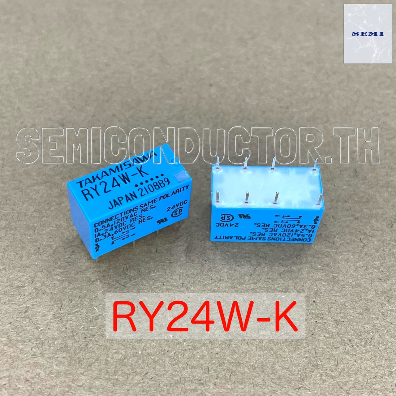 Relay TAKAMISAWA RY12W-K RY24W-K รีเลย์ 12V 24V 1A 8ขา - SEMICONDUCTOR.TH - ThaiPick