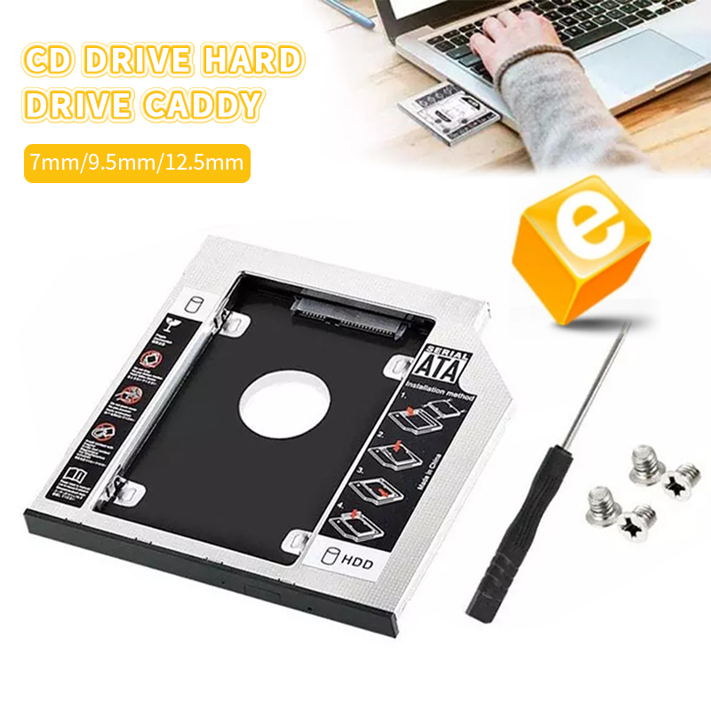 ถาดแปลง ใส่ HDD SSD ในช่อง DVD Notebook9.09.512.7mm SATA HDD SSD ...