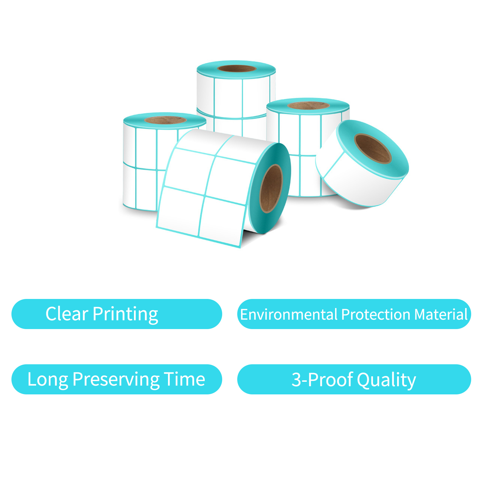 Thermal Labels for Thermal Printer All-Purpose Label Paper Sticker Self ...