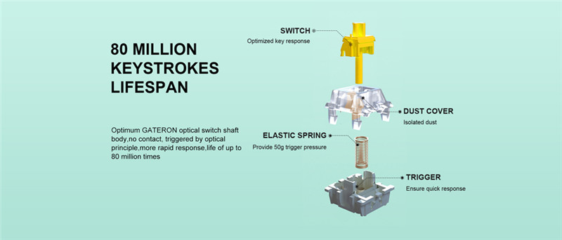 Gamakay MK61 Type-C NKRO ร้อน Swapple แป้นพิมพ์แบบมีสายแบ็คไลท์ RGB PBT ...