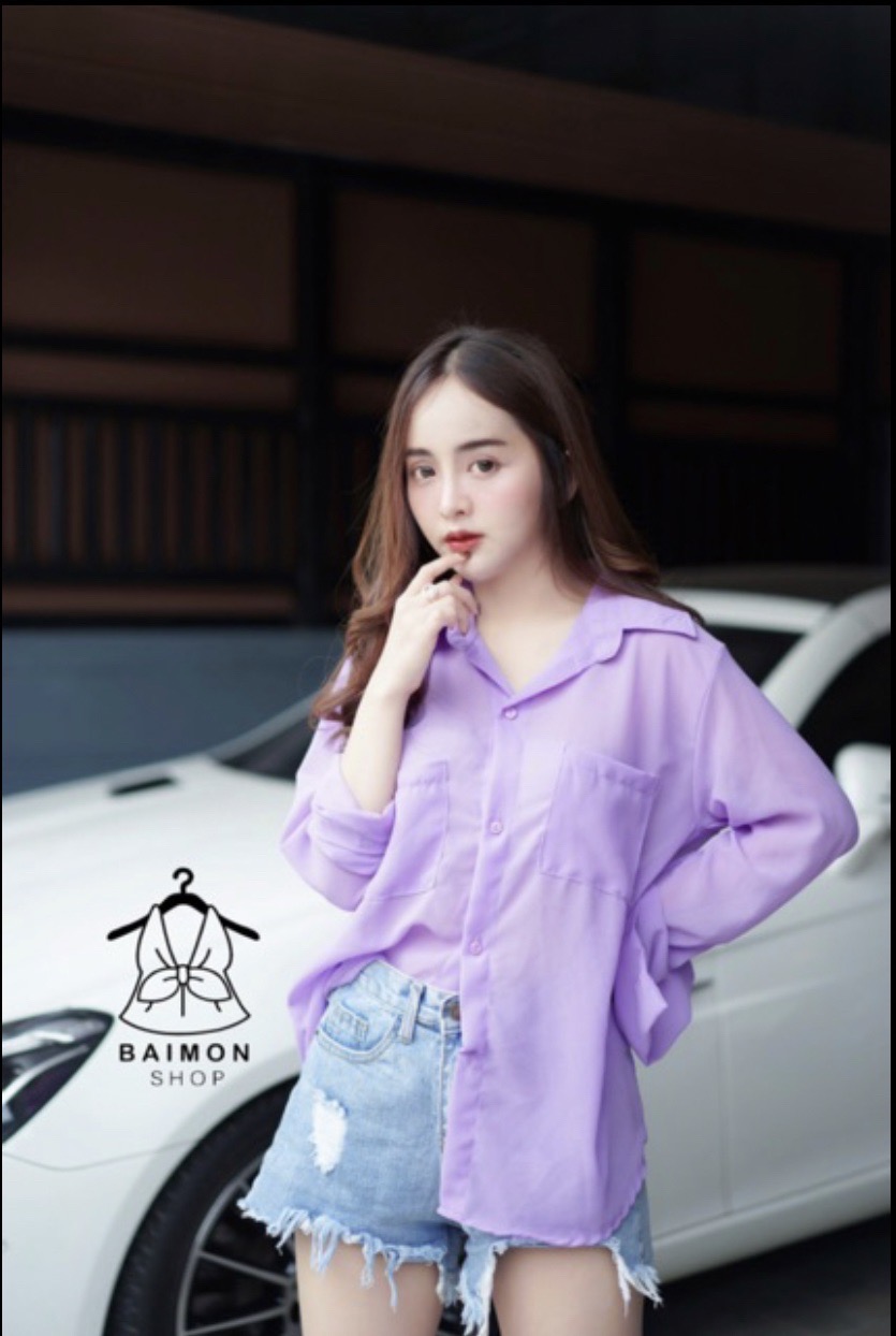 💜Baimon store💜พร้อมส่ง เสื้อเชิ้ตคอปก เชิ้ตชีฟองแขนยาว ใส่สบาย อัพเดตโทนสีใหม่ เสื้อคอปกผู้หญิง ...