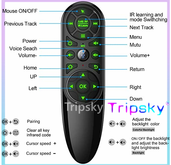 Wireless Remote Q6 air mouse Smart Voice Remote Control Remote Control ...