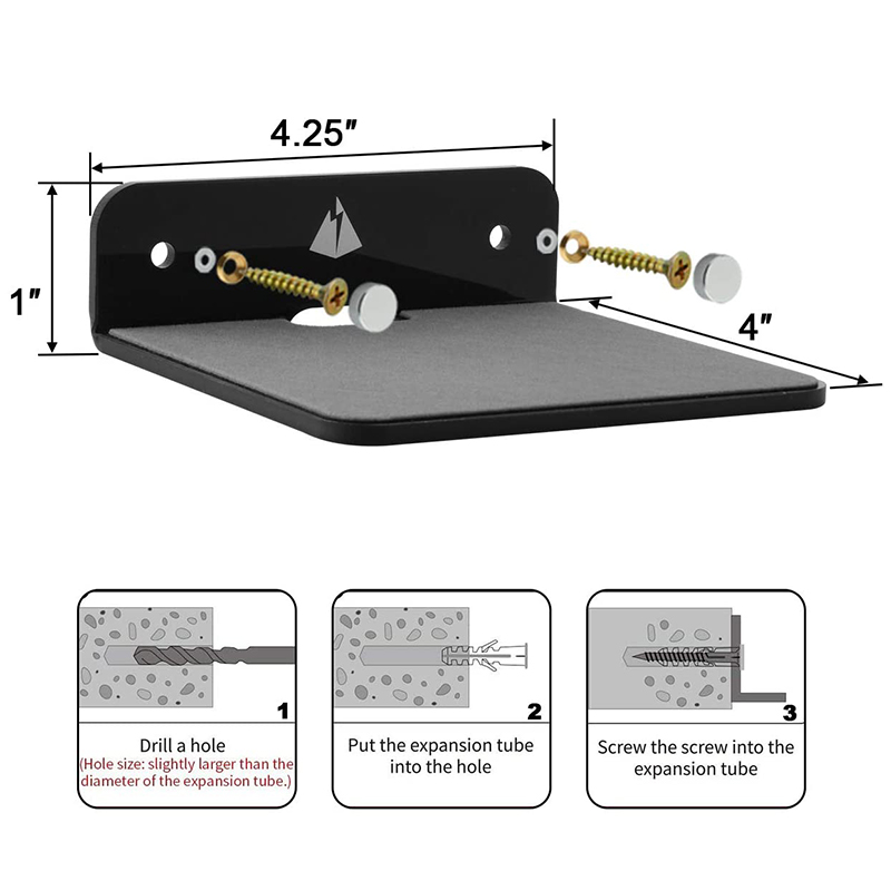 Wall Shelf Speaker Stand, Small Wall Shelf Speaker Mount for Bluetooth ...