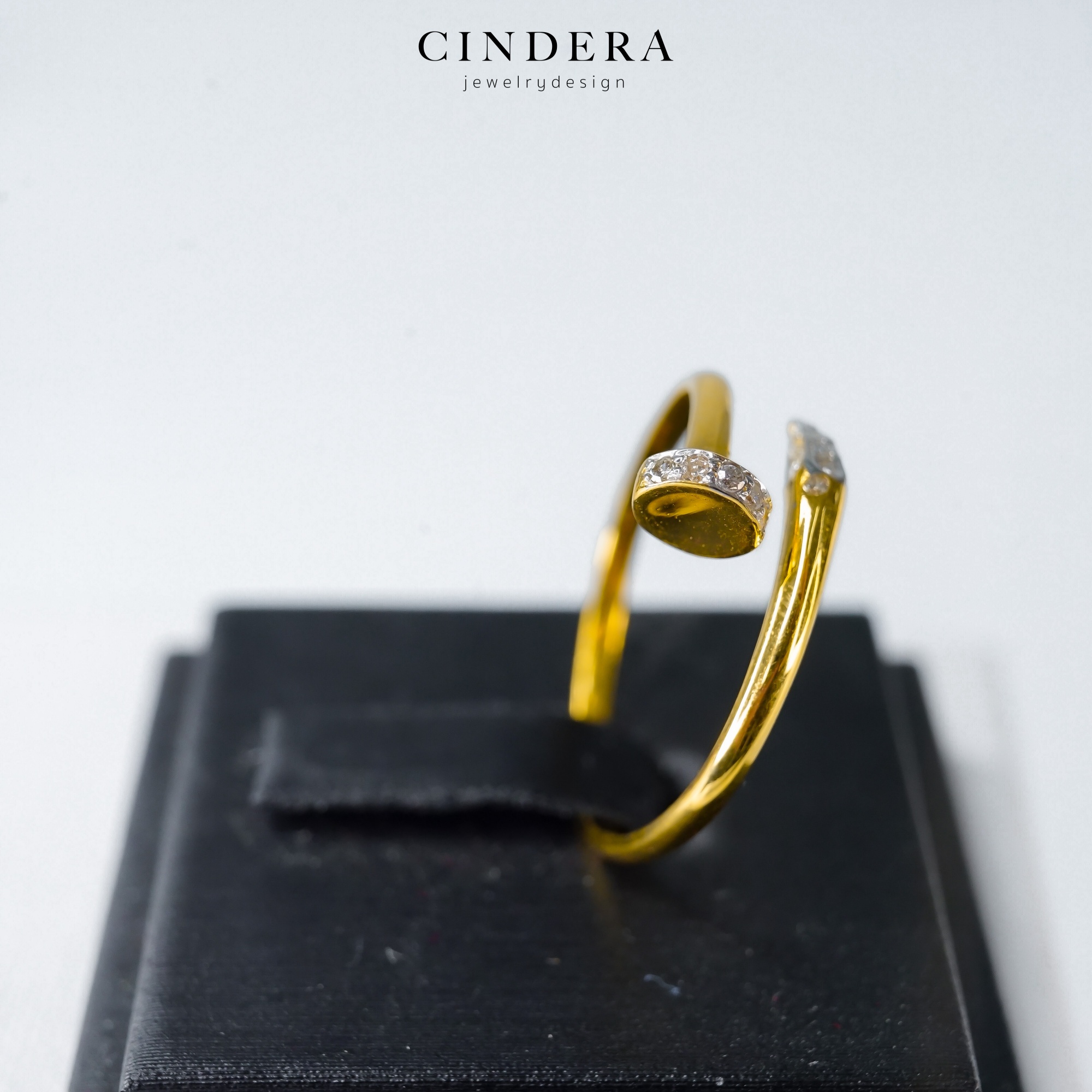 แหวนเพชรแท้ ทองคำแท้ 9K ITALY 375 - Cindera jewelry - ThaiPick