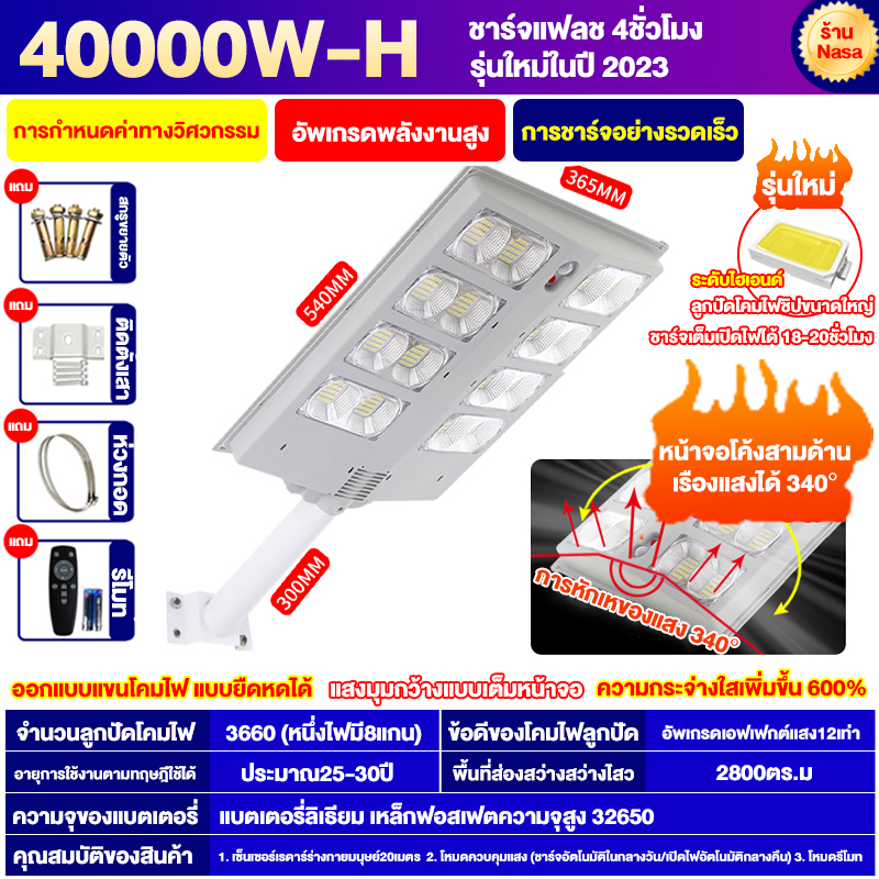 โคมไฟโซล่าเซลล์ solar light IP 67ไฟถนนแบบมืออาชีพ ไฟถนนขนาดใหญ่ โคมไฟ ...