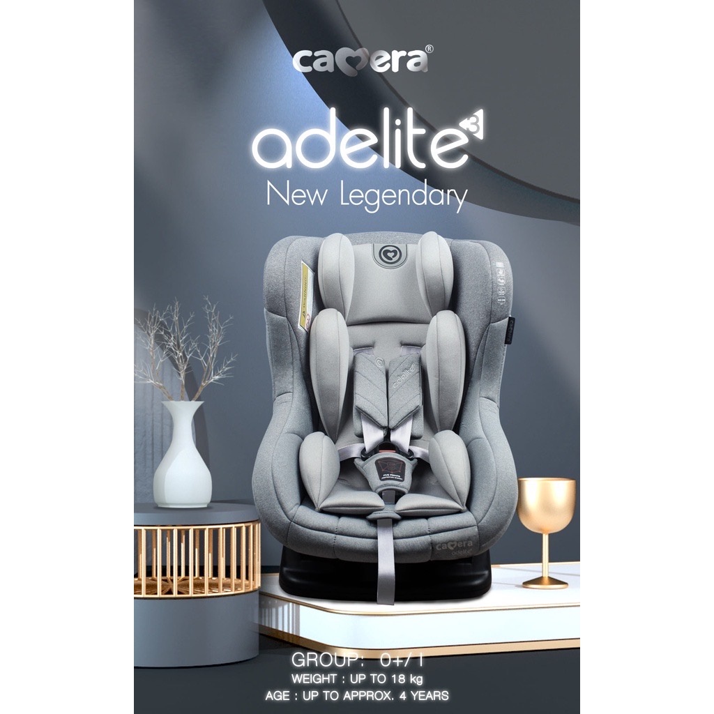 CAMERA carseat คาร์ซีทสำหรับเด็กแรกเกิด-4ปี รุ่นAdelite-3 สีใหม่ สดใส ...