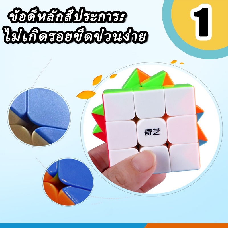 KAISER รูบิค 3x3x3 ลื่นหัวแตก แบบเคลือบสี ไม่ลื่นคืนเงิน รูบิด ลูกบิด ...