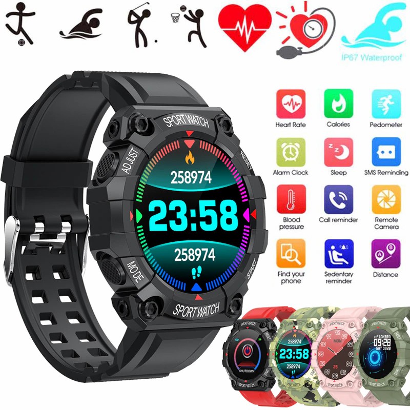 【ส่งจากประเทศไทย】Smart watch FD68 สายรัดข้อมือฟิตเนสกีฬา สามารถการตรวจสอบการนอนหลับ นาฬิกาข้อมือ ...