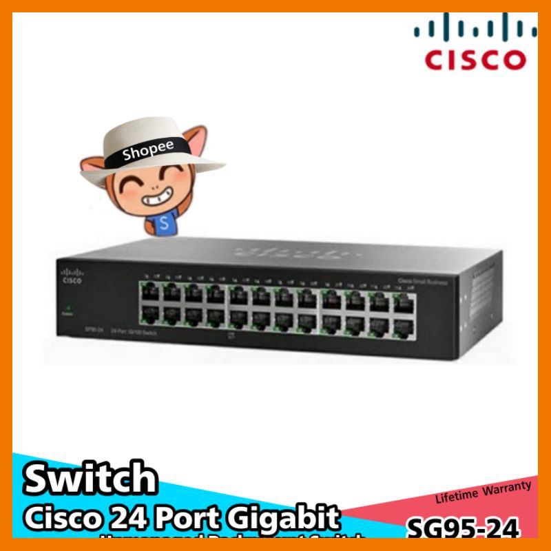 สินค้าขายดี!!! Switch Cisco 24 Port Gigabit Unmanaged Rackmount Switch ...