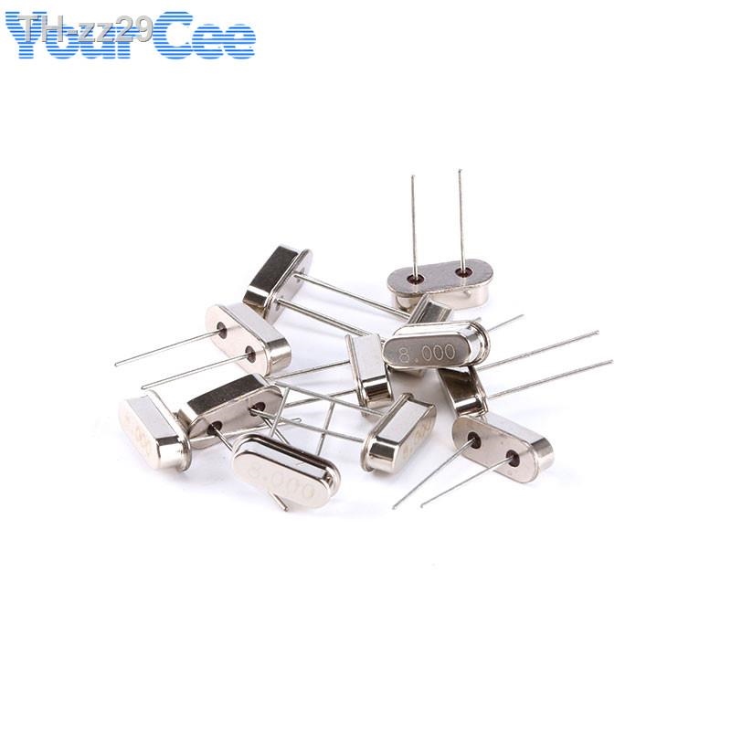 卐 10pcs 8.000M 8.000MHZ 8MHz 8 MHZ Quartz Crystal Resonator Passive Oscillator HC-49S New ...