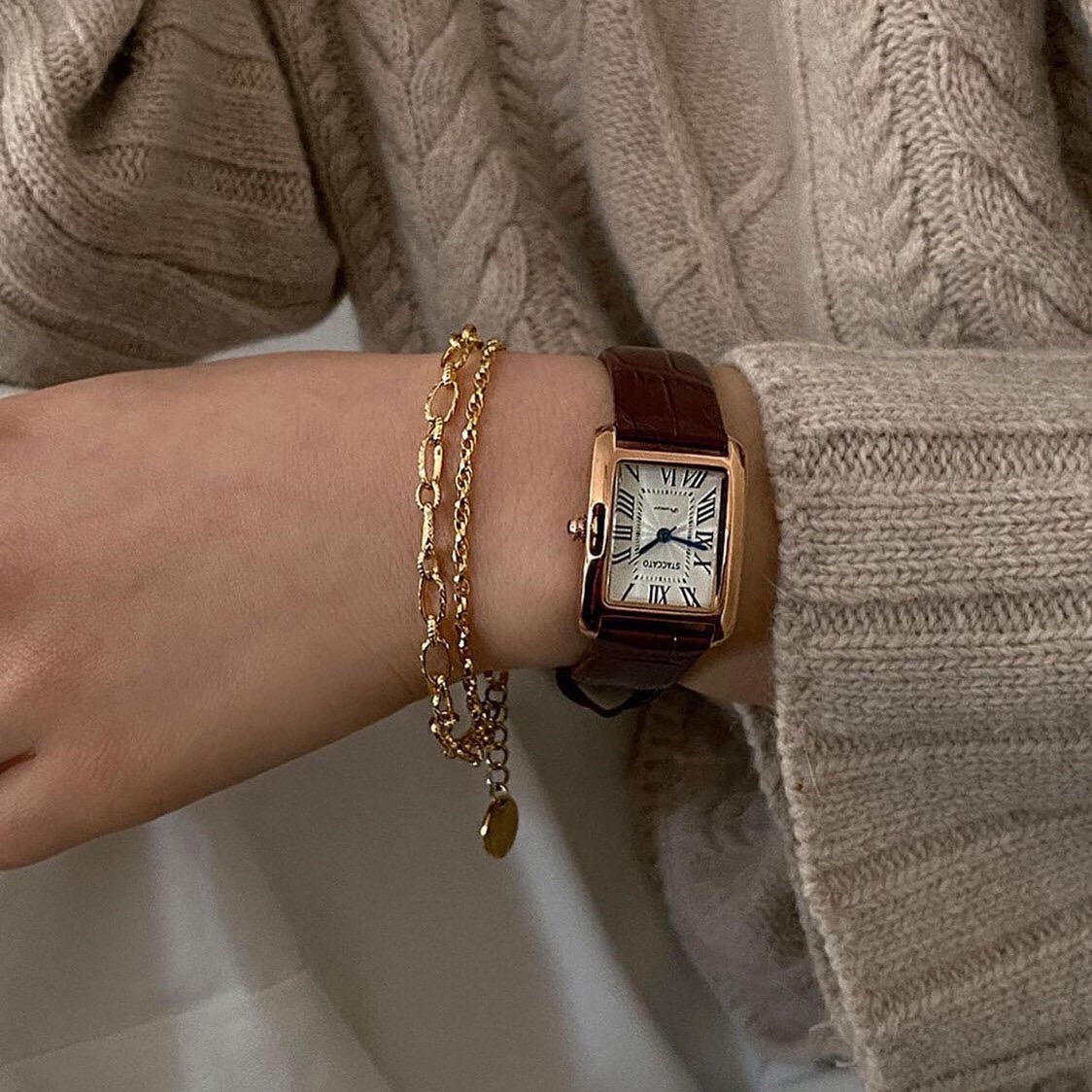 Avo leather watch (สีน้ำตาล) - Lunarlike - ThaiPick