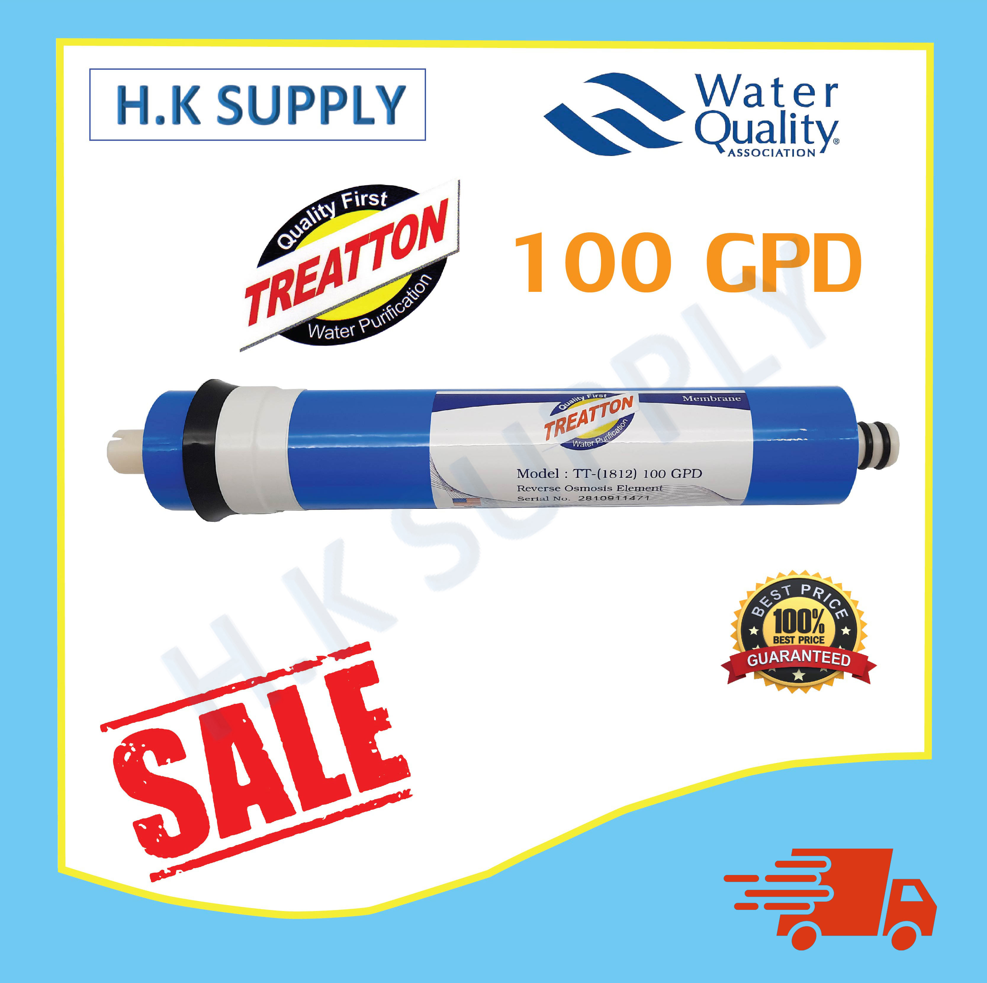 ไส้กรองน้ำ Aquatek เมมเบรน 100 GPD RO Membrane Ultratek Treatton Unipure HIDROREK Starpure ...