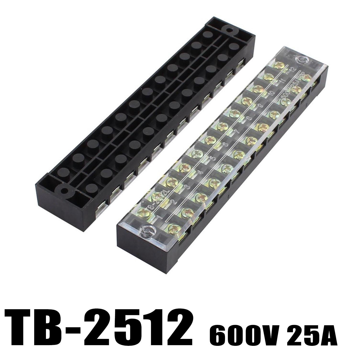 TB2512 เทอร์มินอล บล๊อก 12 ช่อง Terminal 12P 600V 25A | Lazada.co.th