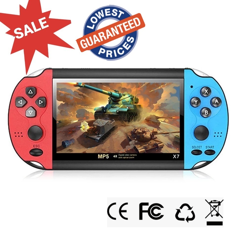 เครื่องเล่นเกมพกพา X7 จอ LCD 4.3 นิ้ว 8GB 10000 GAMES X7 Handheld Game ...