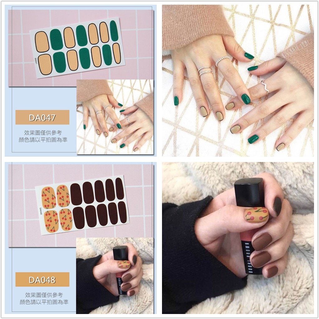 DA Nail sticker motif sticker kuku stiker kuku nail stiker glitter ...