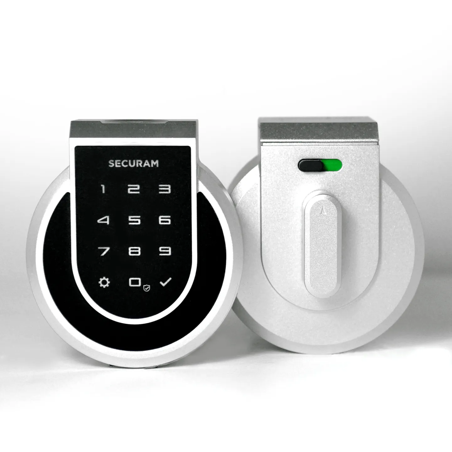 SECURAM Touch - SMART Fingerprint Deadbolt Lock เงิน | Thisshop