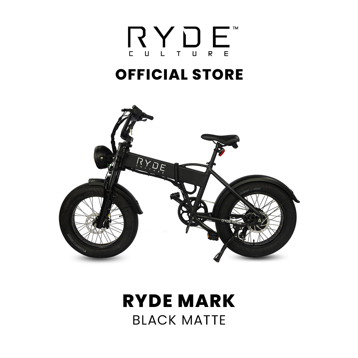 จักรยานไฟฟ้าพับได้ Ryde Culture - รุ่น Ryde Mark - Electric Foldable FatBike (มอเตอร์ Bafang ...