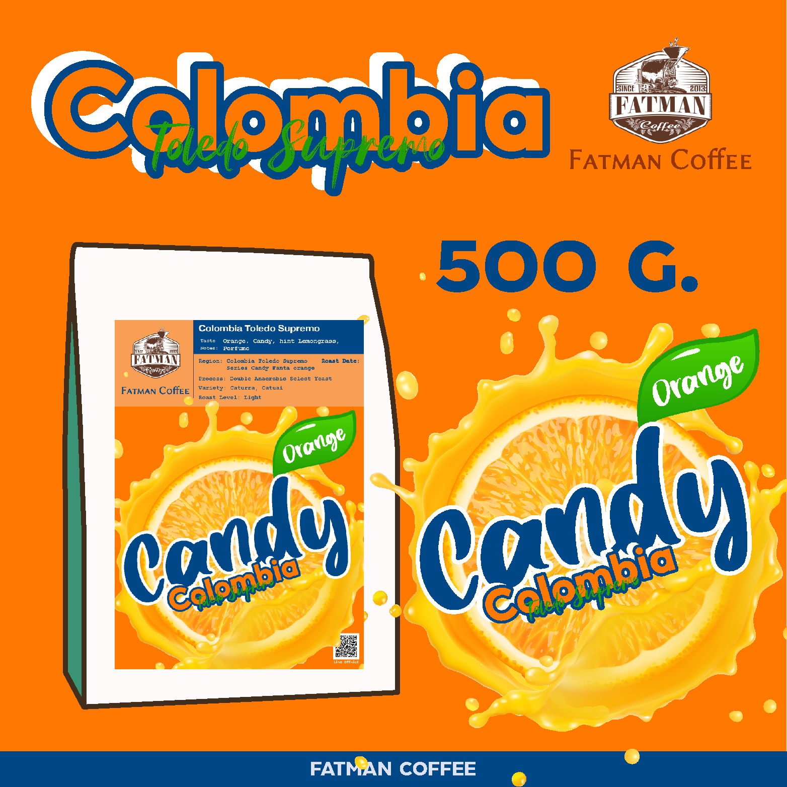 ☕️ เมล็ดกาแฟ Colombia Fanta Candy Orange | Lazada.co.th