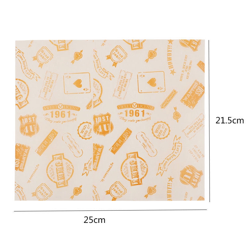 New Type Wax Paper Food Wrapping Paper Fast Food Pad Paper Oil-proof ...