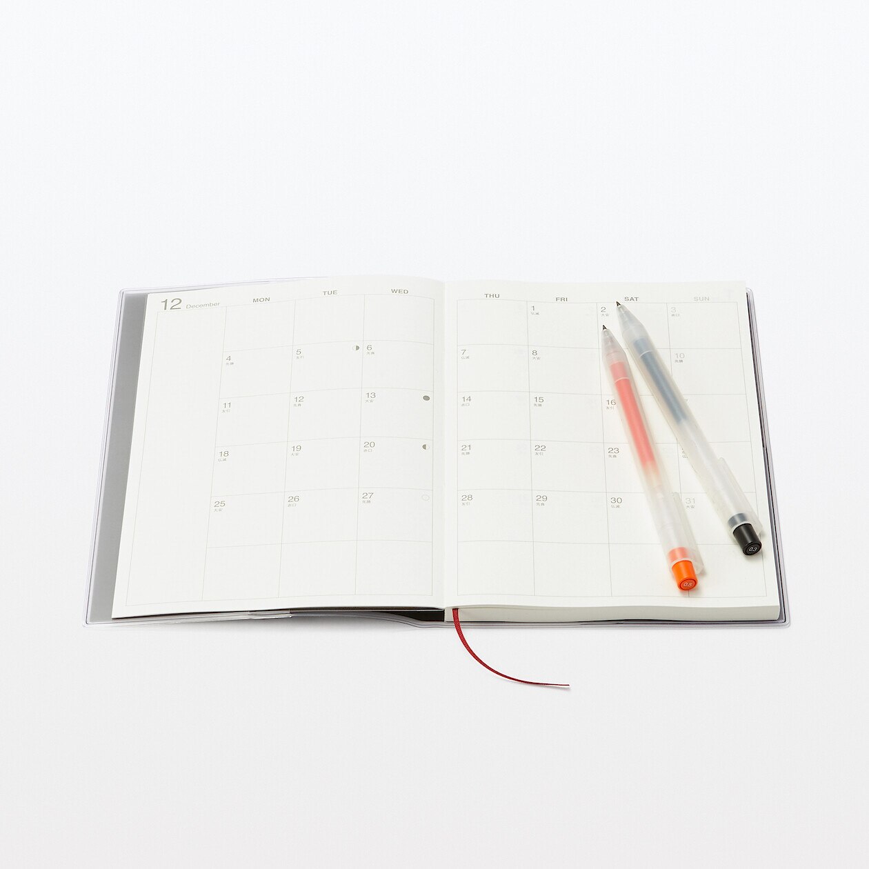 2024 มูจิ สมุดแพลนเนอร์รายเดือนสัปดาห์ B6 - MUJI Vertical MonthlyWeekly ...