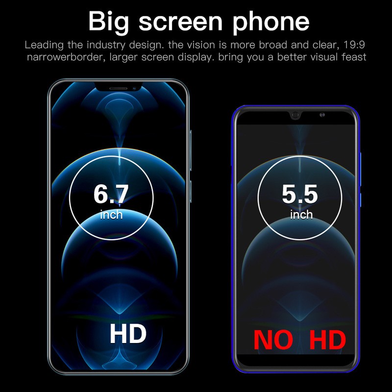 iP12 Pro Max โทรศัพท์สมาร์ท 5G โทรศัพท์ 6.7นิ้ว สมาร์ทโฟน มือถือ ...