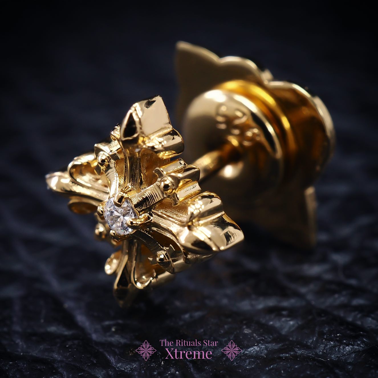 ake ake The Rituals Star earring Stud Xtreme - 24 Karat Gold ต่างหูเงิน ...