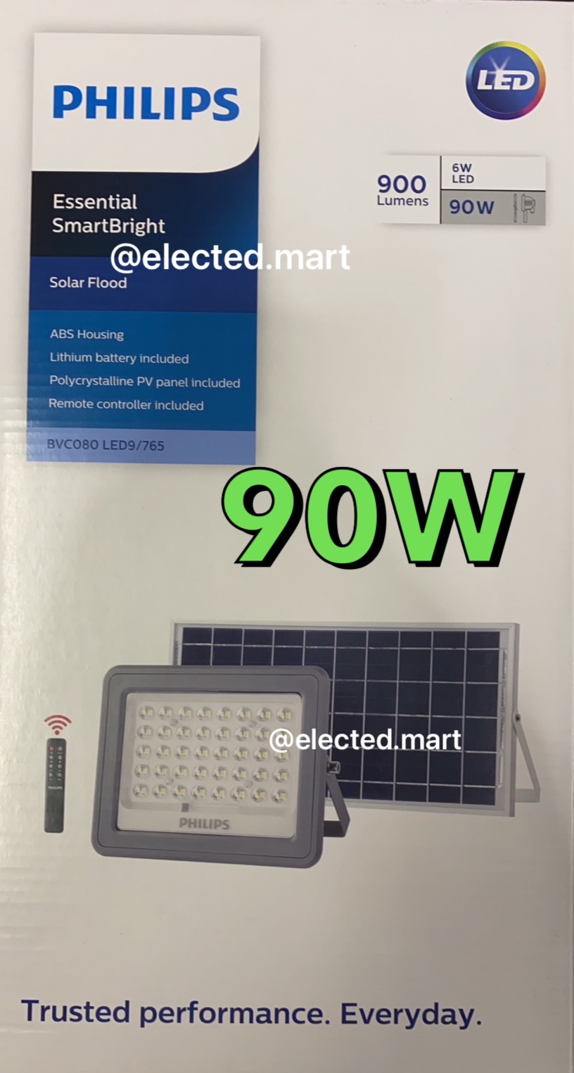 " ของแท้ 100% Philips " Solar Flood Light BVC080 โคมไฟเอนกประสงค์ พร้อมแผงโซลาร์และรีโมทควบคุม ...