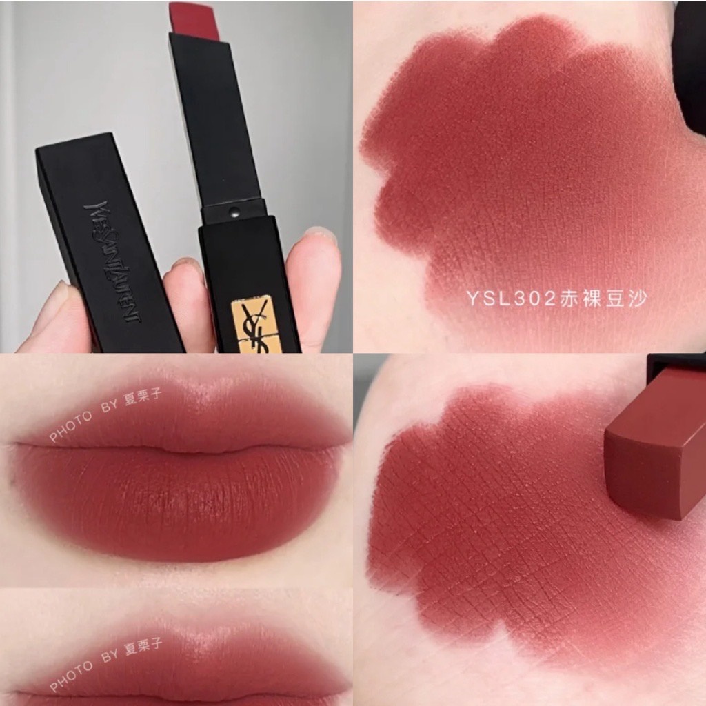 แท้ ลิป YSL Rouge Pur Couture the slim Velvet Radical ลิปแบมแบม สี 301 ...