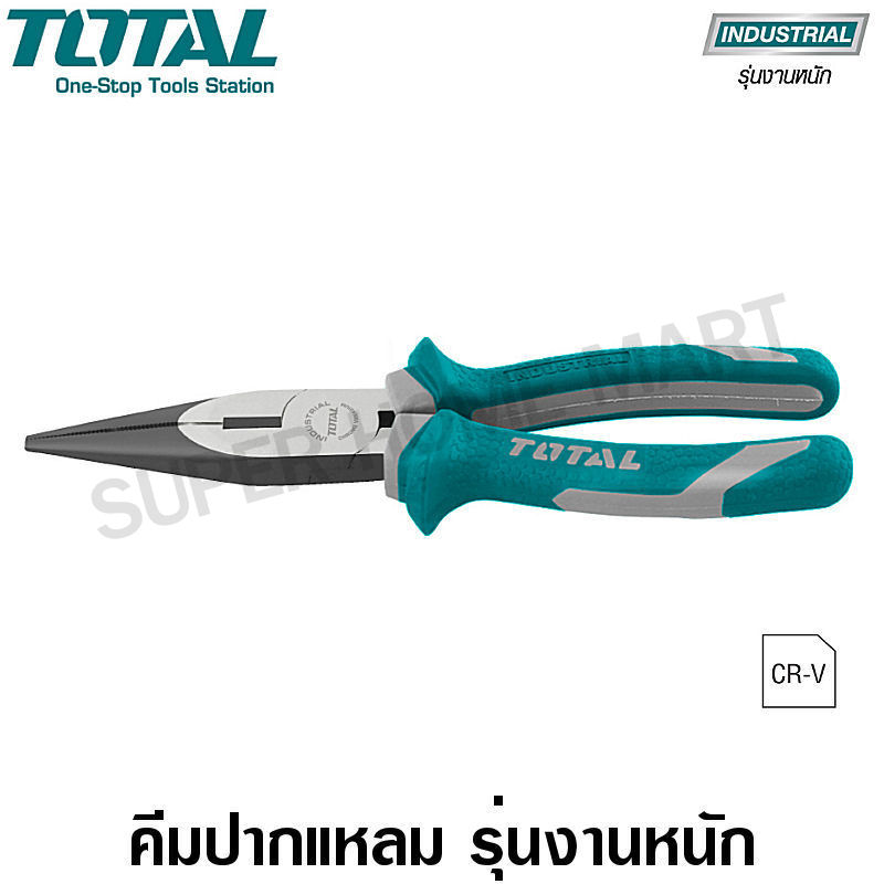 Total คีมปากแหลม รุ่นงานหนัก ขนาด 6 นิ้ว รุ่น THT220606 ( Long Nose Plier ) - Super Home Mart ...