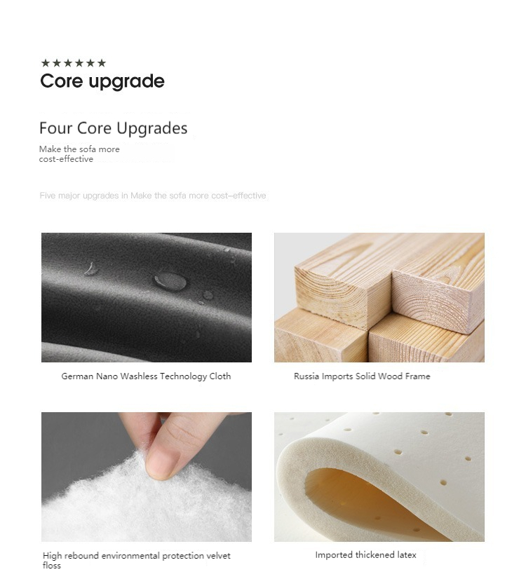 RCozy Life Sofa โซฟา Tech Cloth Light Luxury Modern Latex Waterproof ...