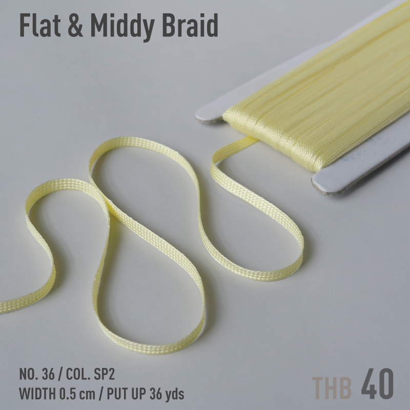 MOMOTARA No.36เทปถัก Braid เทปถักแบนFlat & Middy Braidขนาด 0.5 CMยาว36 ...