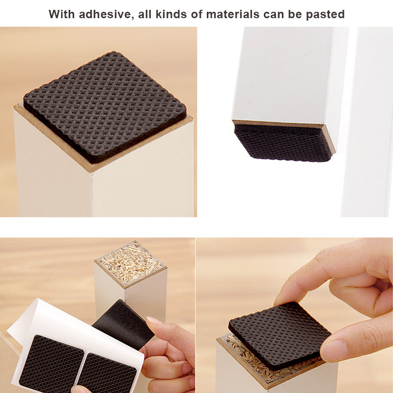 Rubber Pads Leg Cap Feet Cover Floor Protector For Home Furniture Chair ...