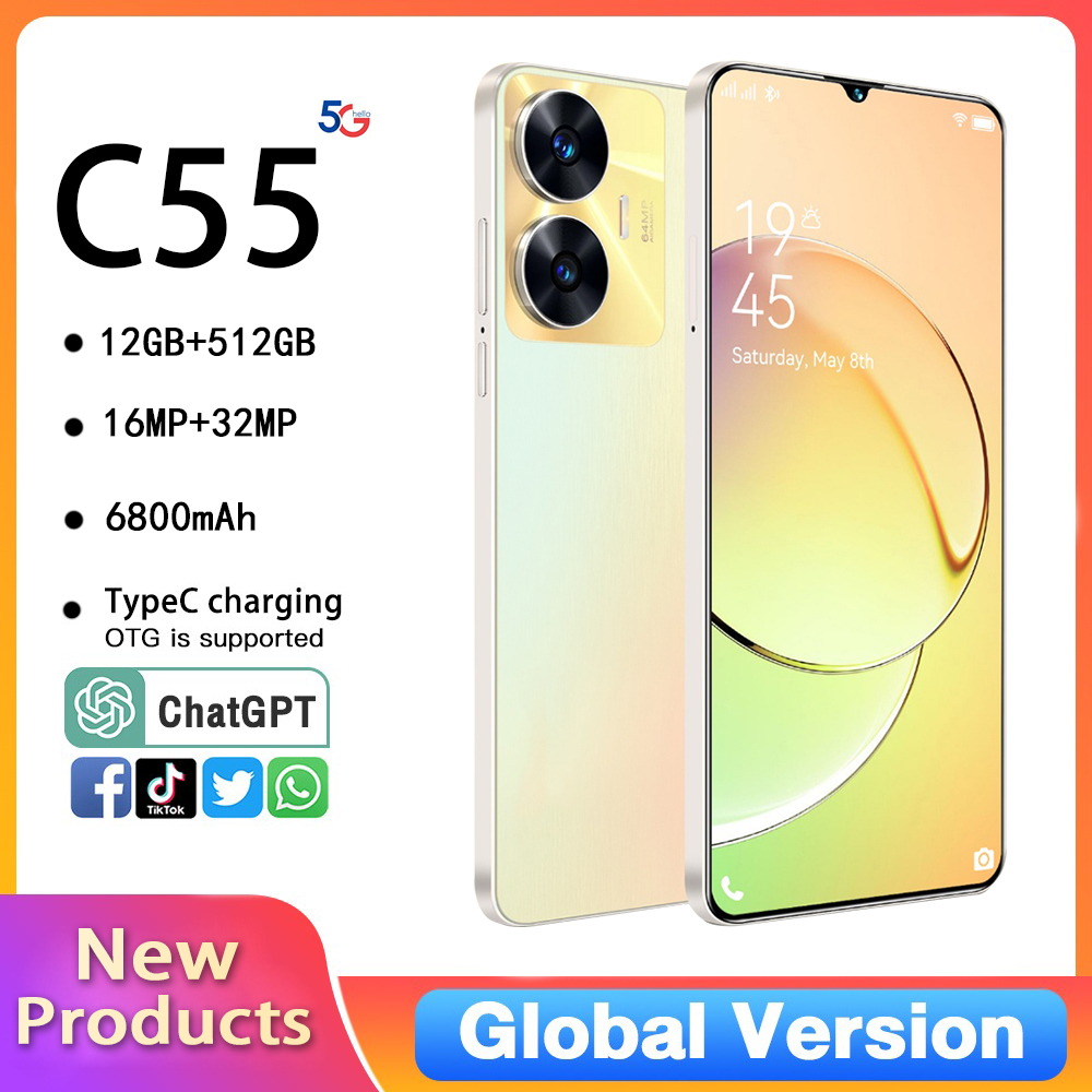 realmi C55 5Gสมาร์ทโฟนมือถือหน้าจอใหญ่7.5นิ้วRAM12GB + ROM512GB ...