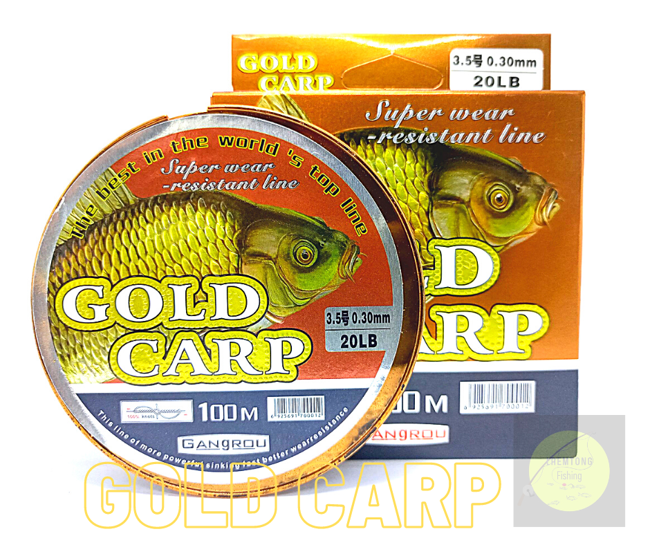 สายเอ็นตกปลา GOLD CARP 100 เมตร ขนาด 15-20-30-35-40 LB สายเอ็นโหลด ...