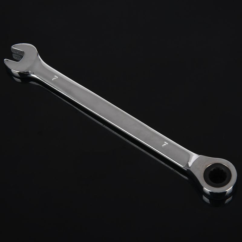 Steel Fixed Head Ratcheting Ratchet Spanner Gear Wrench Open End & Ring ...