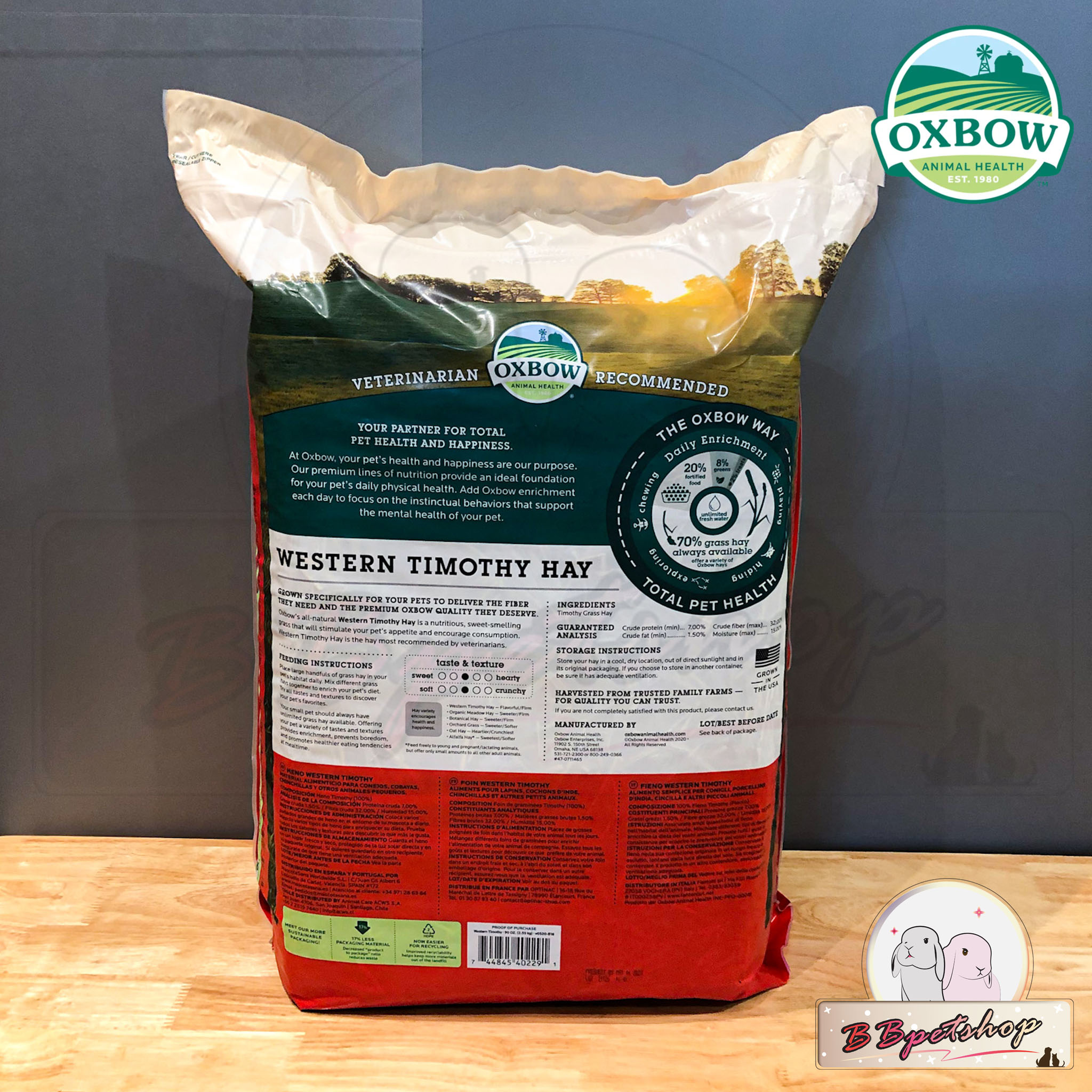 oxbow หญ้าแห้ง ไซส์กลางสำหรับท่านที่น้องๆกินจุ ไม่อยากซื้อบ่อย - BB Pet ...