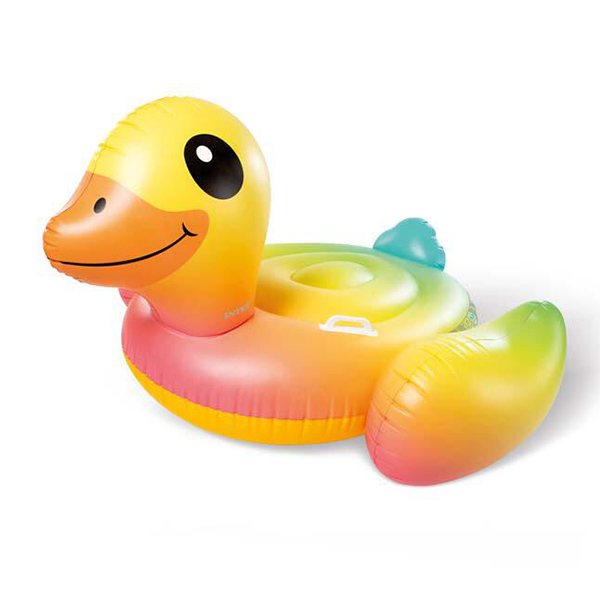 Intex เป็ดยักษ์สีรุ้งขนาดใหญ่ Inflatable Giant Rainbow Duck Float ...