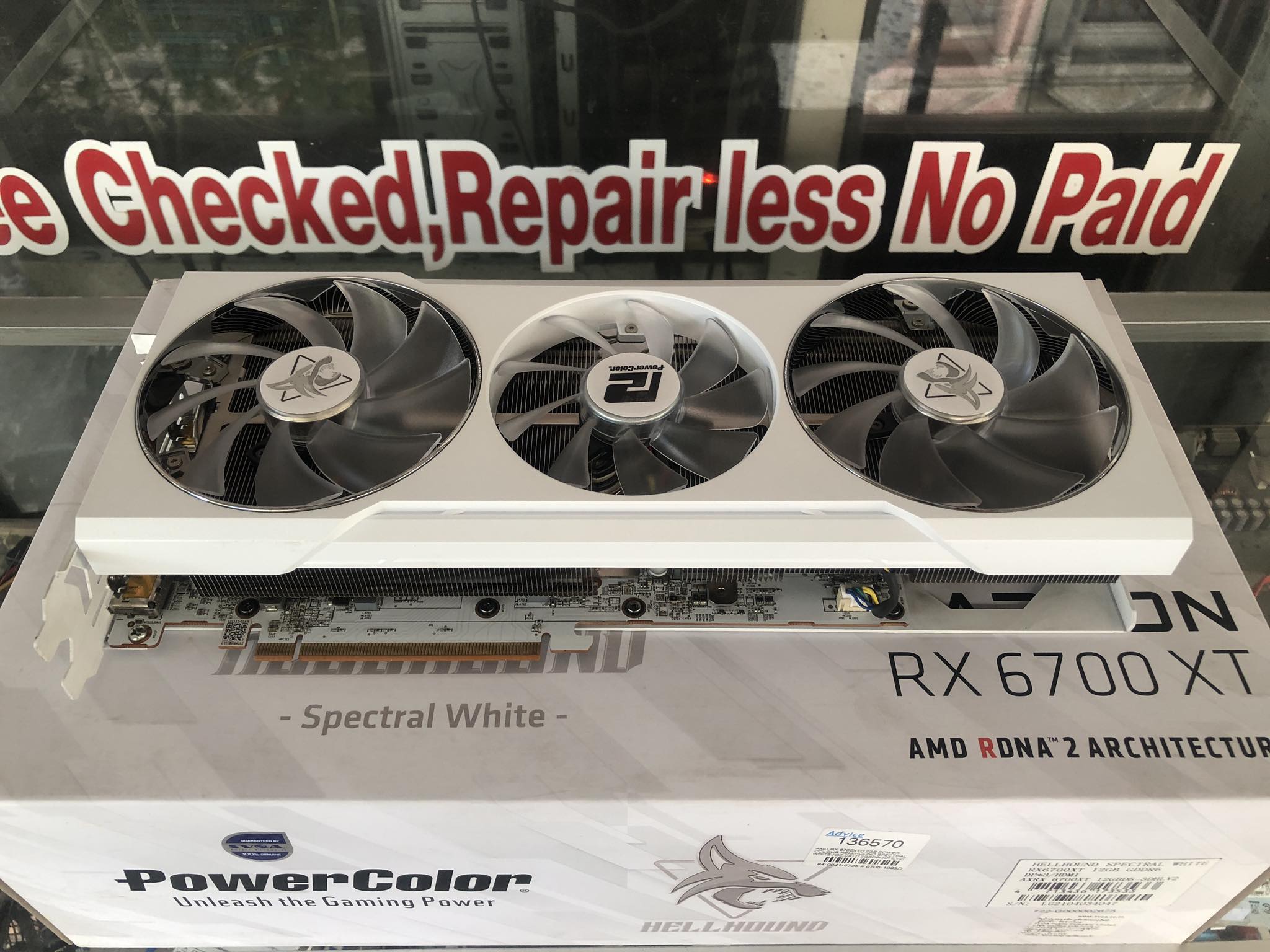 POWER COLOR RX6700XT HELLHOUND SPECTRAL WHITE 12GB GDDR6(1750580240818 ...