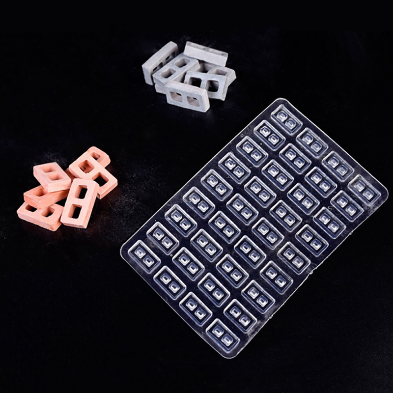 1/16 Scale Miniature Model Bricks Mould,4 Pack Simulation Brick Molds ...
