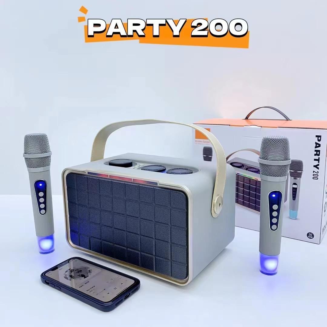 ( ฟรีไมค์ลอย2ตัว ) ลำโพงบลูทูธไร้สาย Party 200 ลำโพงแบตในตัว พกพา ลำโพง ...