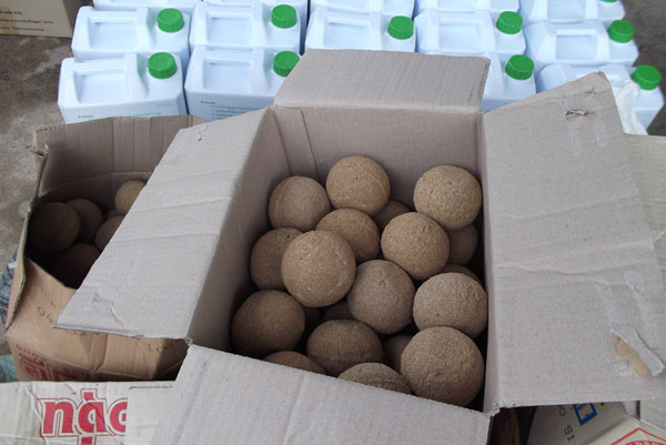 อีเอ็ม บอล EM ball ช่วยบำบัดน้ำเสีย น้ำเน่า ลูกใหญ่ส่งด่วน เซ็ต 30 ลูก ...