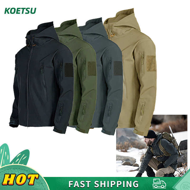 KOETSU 【COD】???? Jacket???? เสื้อแจ็คเก็ตหนังปลาฉลามกลางแจ้ง เสื้อแจ็คเ ...