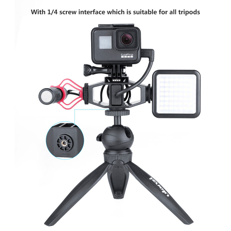LG VIJIM GP-1 GoPro Vlogging Setup Bracket with 2 Cold Shoe Mic Mount ...