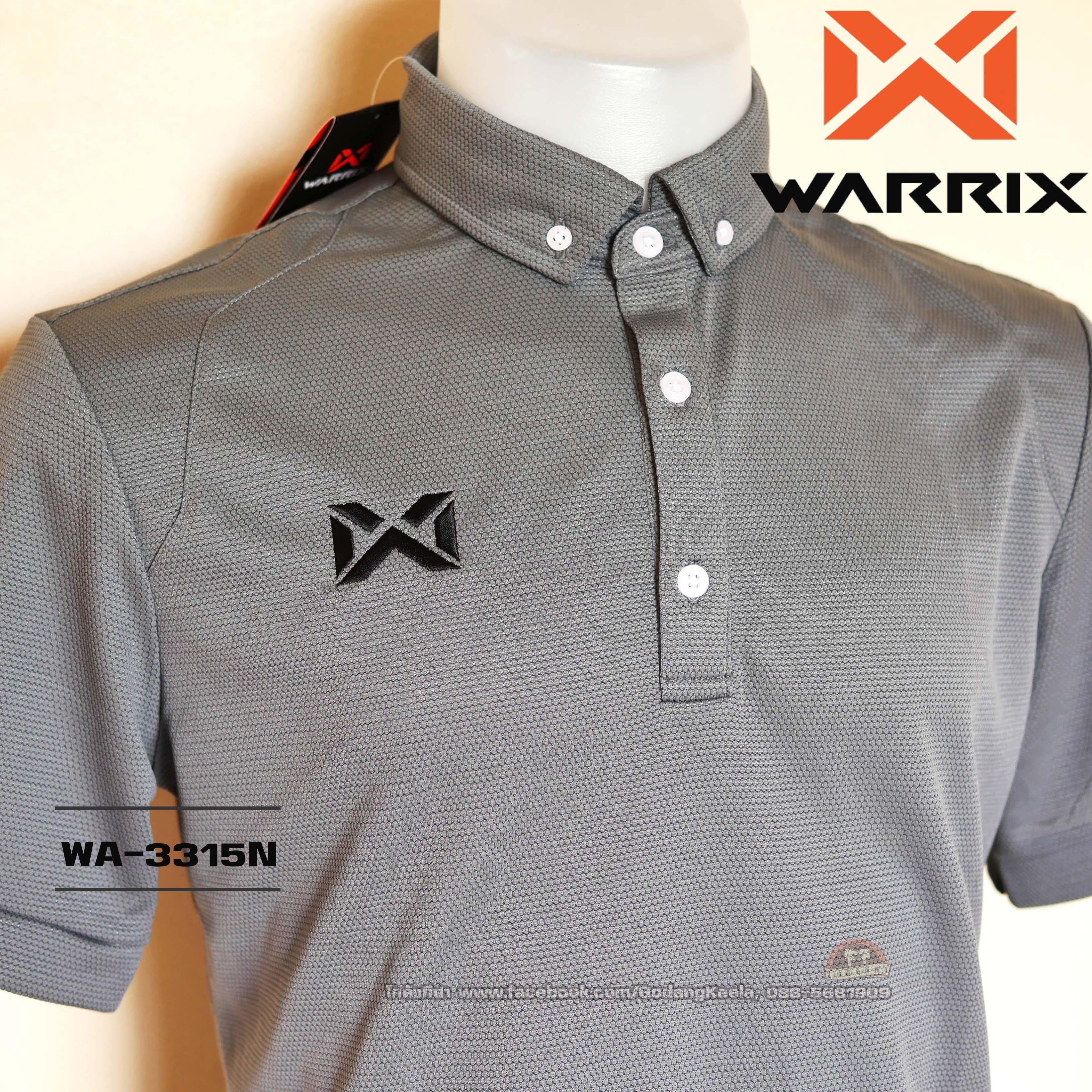 เสื้อโปโล WARRIX WA-3315N WA-PLAN15 สีเทา วาริกซ์ วอริกซ์ ของแท้ | Lazada.co.th